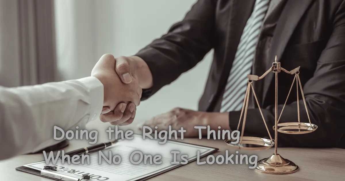 Doing the Right Thing When No One Is Looking